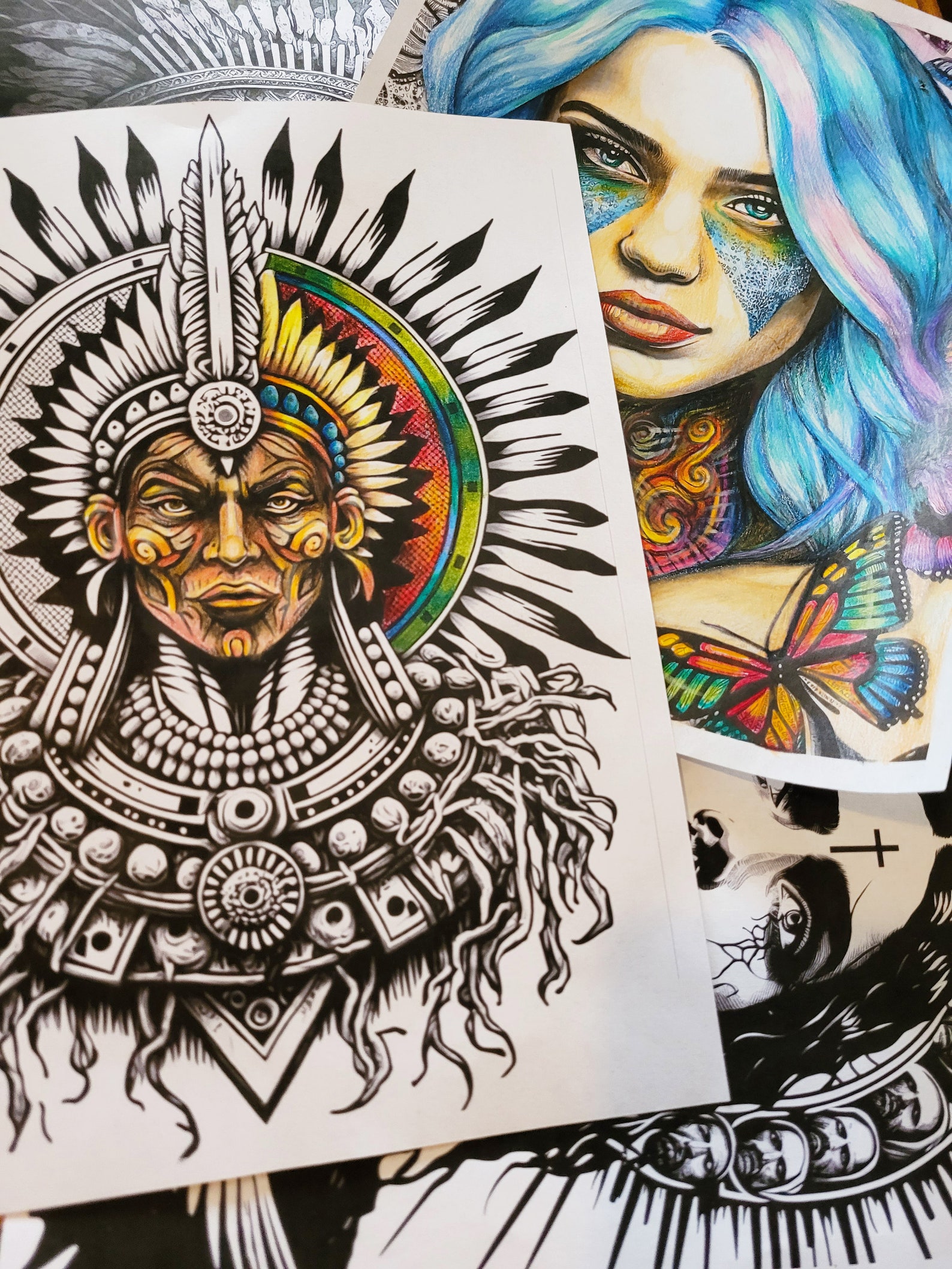 La Catrina Angel Day of the Dead Coloring Sheet Adult - Etsy