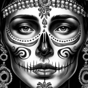 La Catrina Day of the Dead Coloring Sheet, Adult Coloring Page of a ...