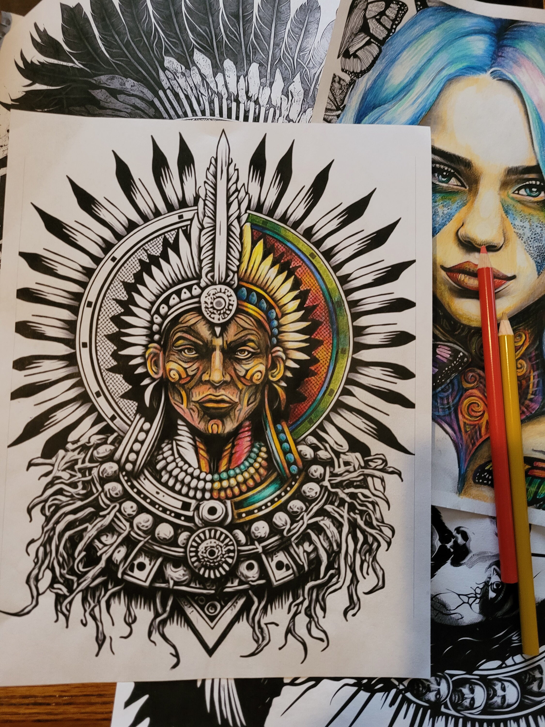 Life and Death Adult Coloring Sheet, Machine Learning Generated AI ...