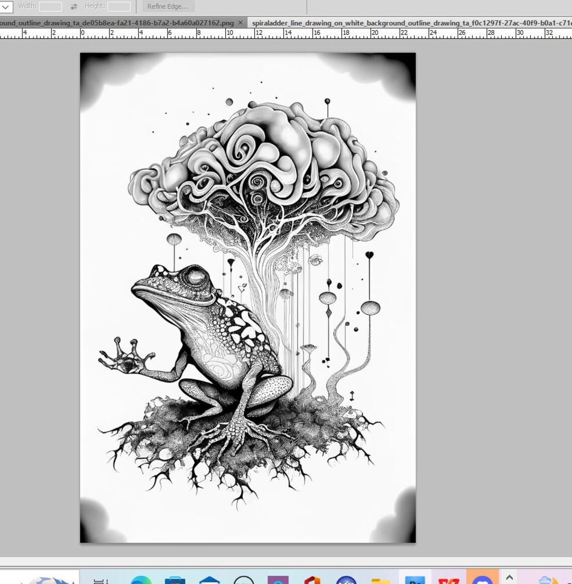 Psychedelic Frog Adult Coloring Sheet, Machine Learning AI Generated ...