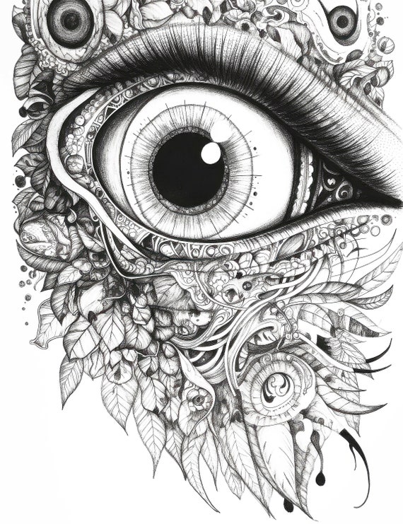 Trippy Eye Coloring Pages