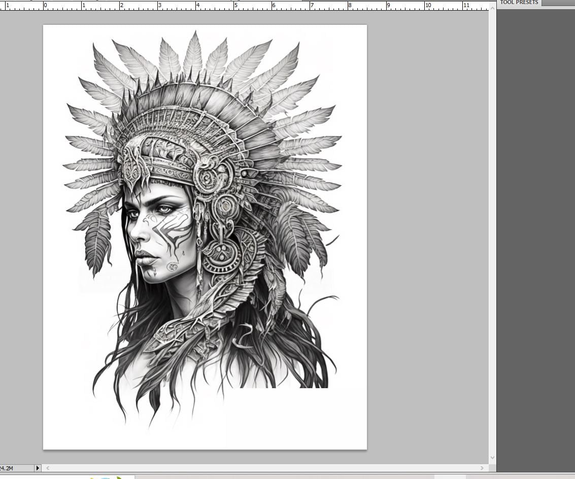 Female Aztec Warrior Coloring Page 2, Adult Coloring Sheet of the Face ...