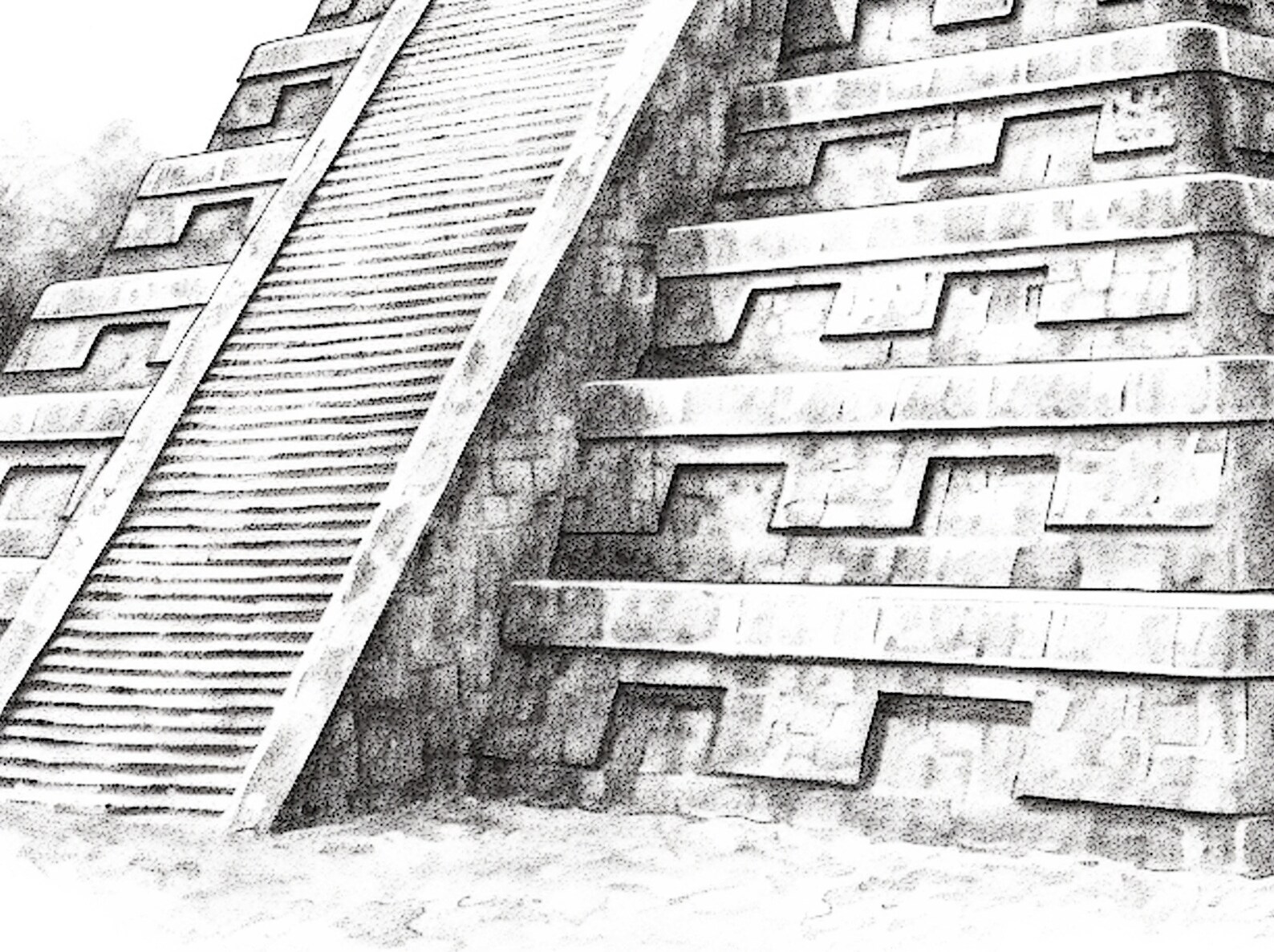 Chichen Itza Mayan Temple Coloring Page, AI Coloring Sheet of the ...