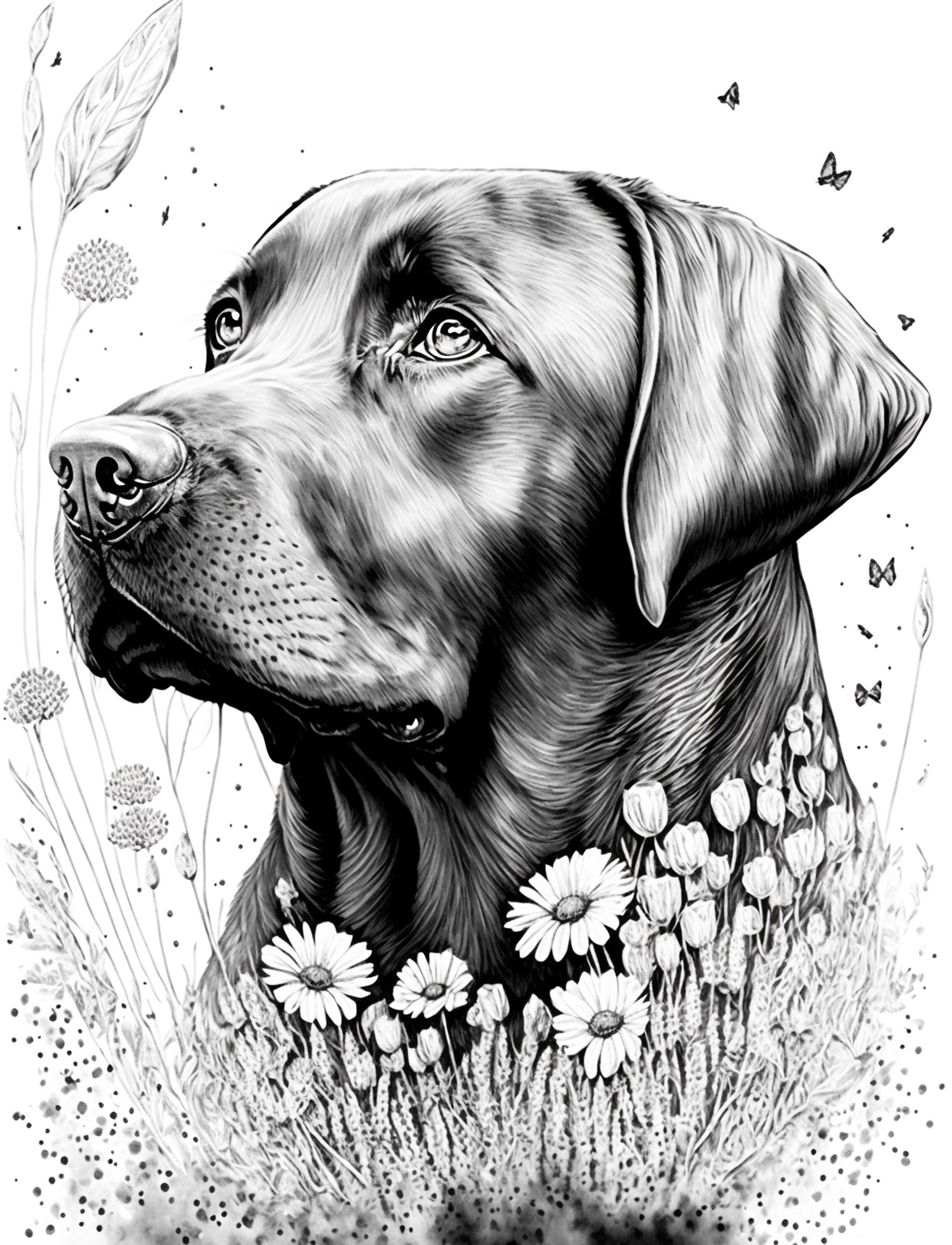 Lab Dogs Coloring Pages