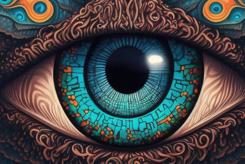 Trippy Venus Peacock Eye Psilocybin Inspired Art Machine - Etsy