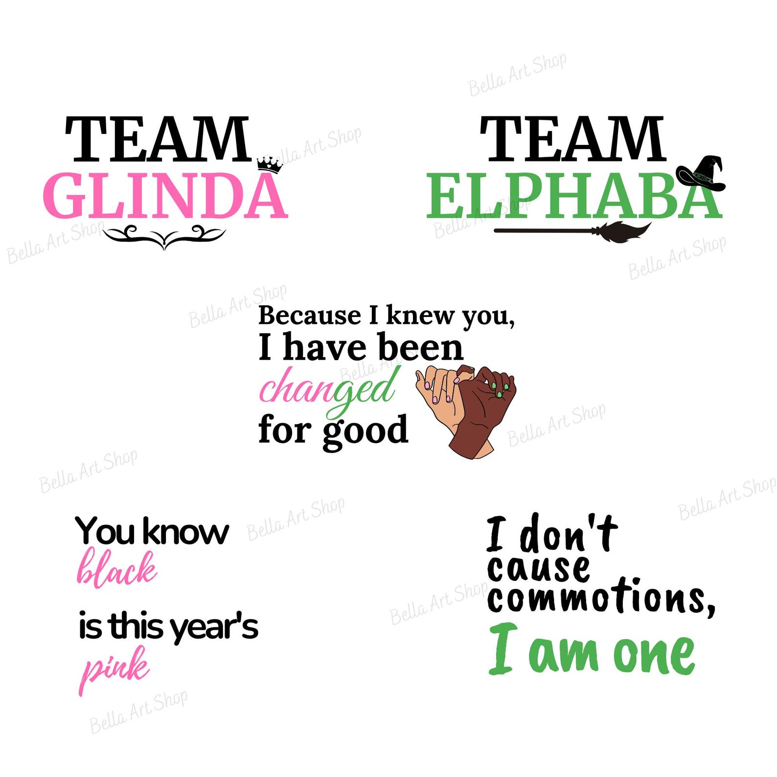 Wicked Movie Elphaba Glinda|ariana|musical|t Shirt Hoodies Logo|i Am ...