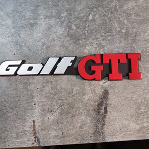 VW Golf MK2 Golf GTI Rear Badge Emblem Sign Logo - Etsy