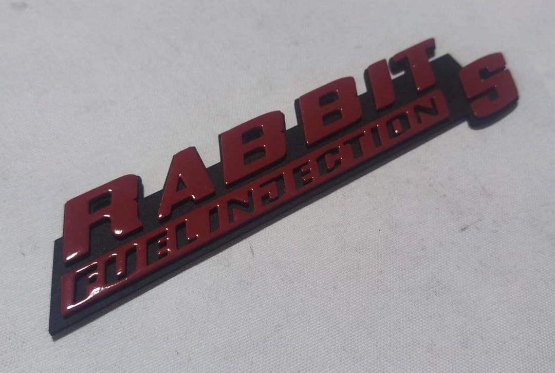 VW Golf Rabbit Fuel Injection Rear Badge Emblem Sign Logo - Etsy