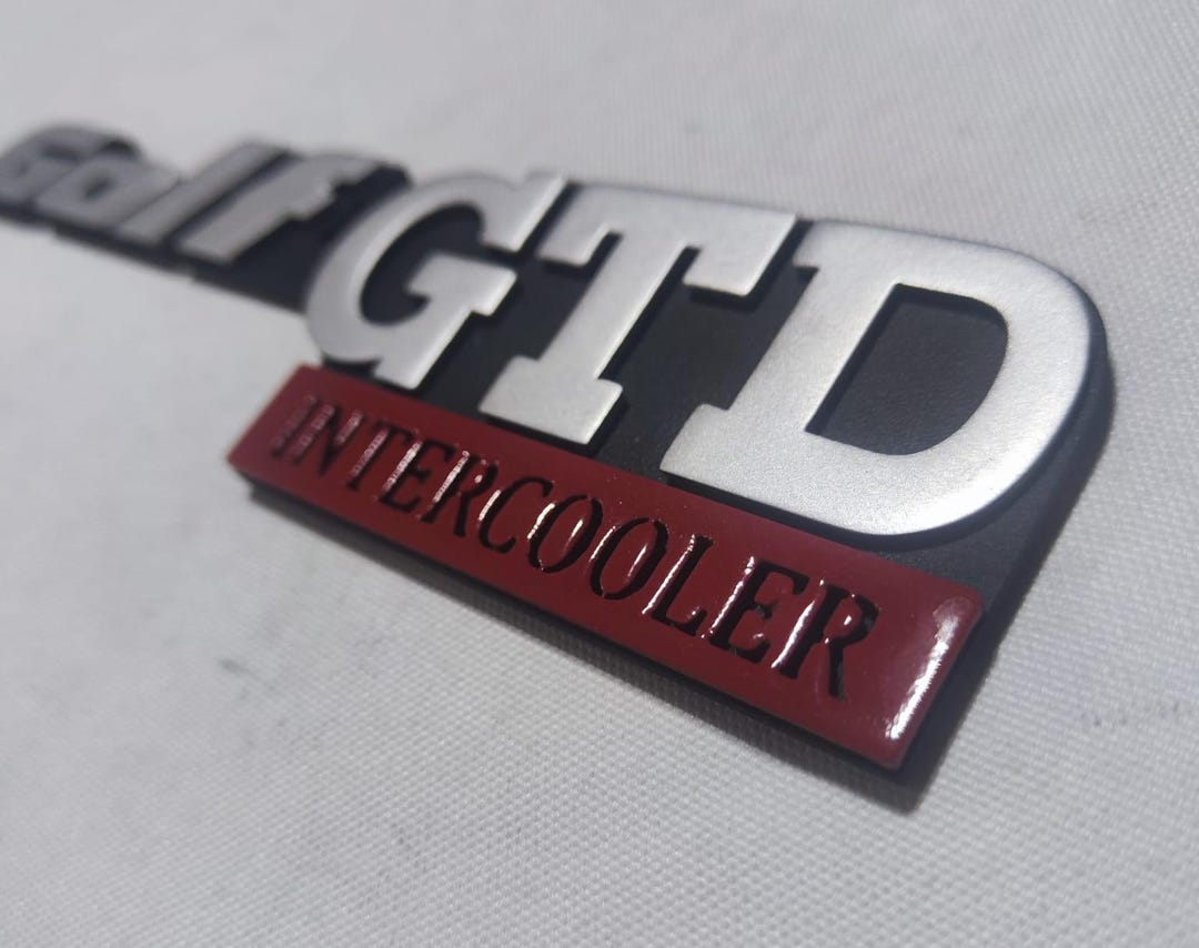 VW Golf MK2 Golf GTD Intercooler Rear Badge Emblem Sign Logo - Etsy