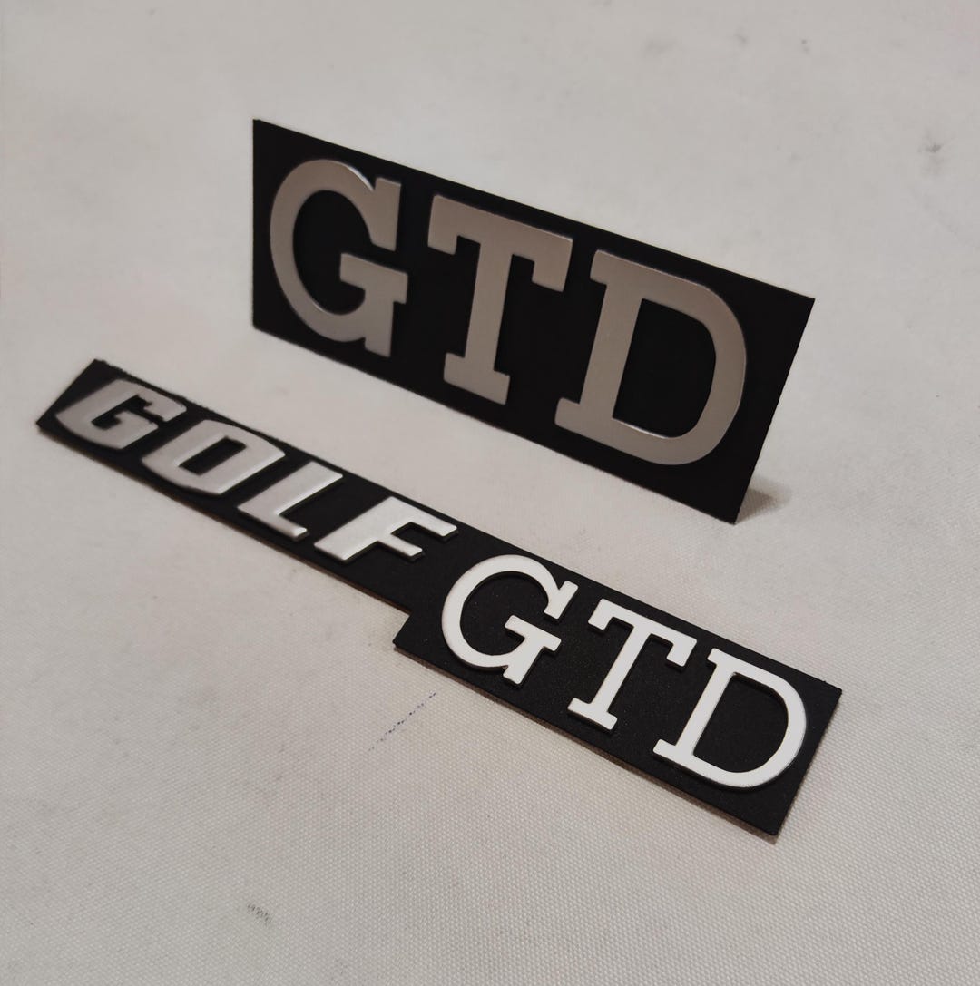 VW Golf MK1 MK2 GTD Front Grille Rear Badge Emblem Sign Set - Etsy