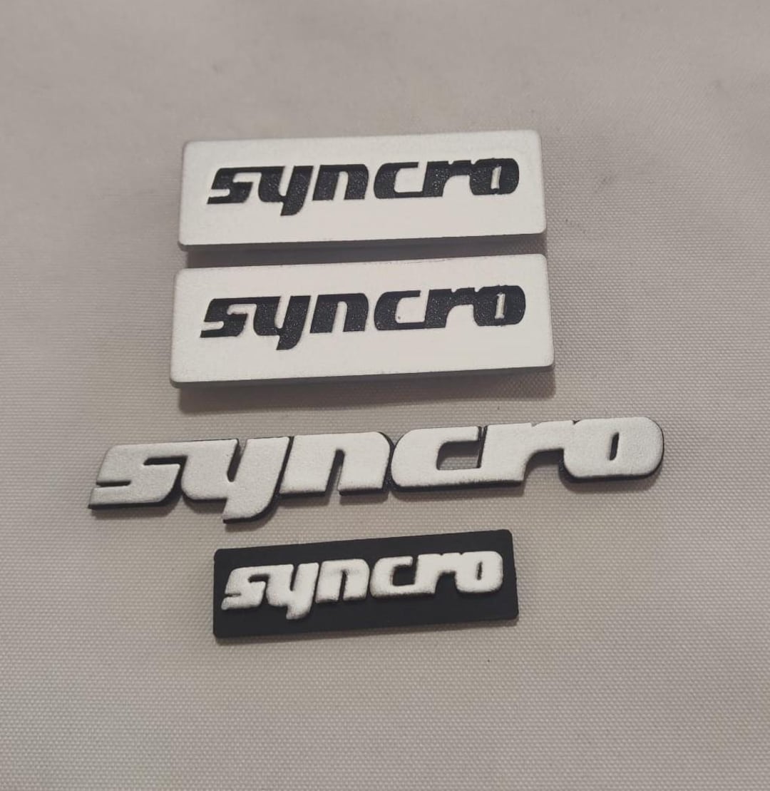 VW Golf Syncro Emblem Sign Logo Badge Set - Etsy