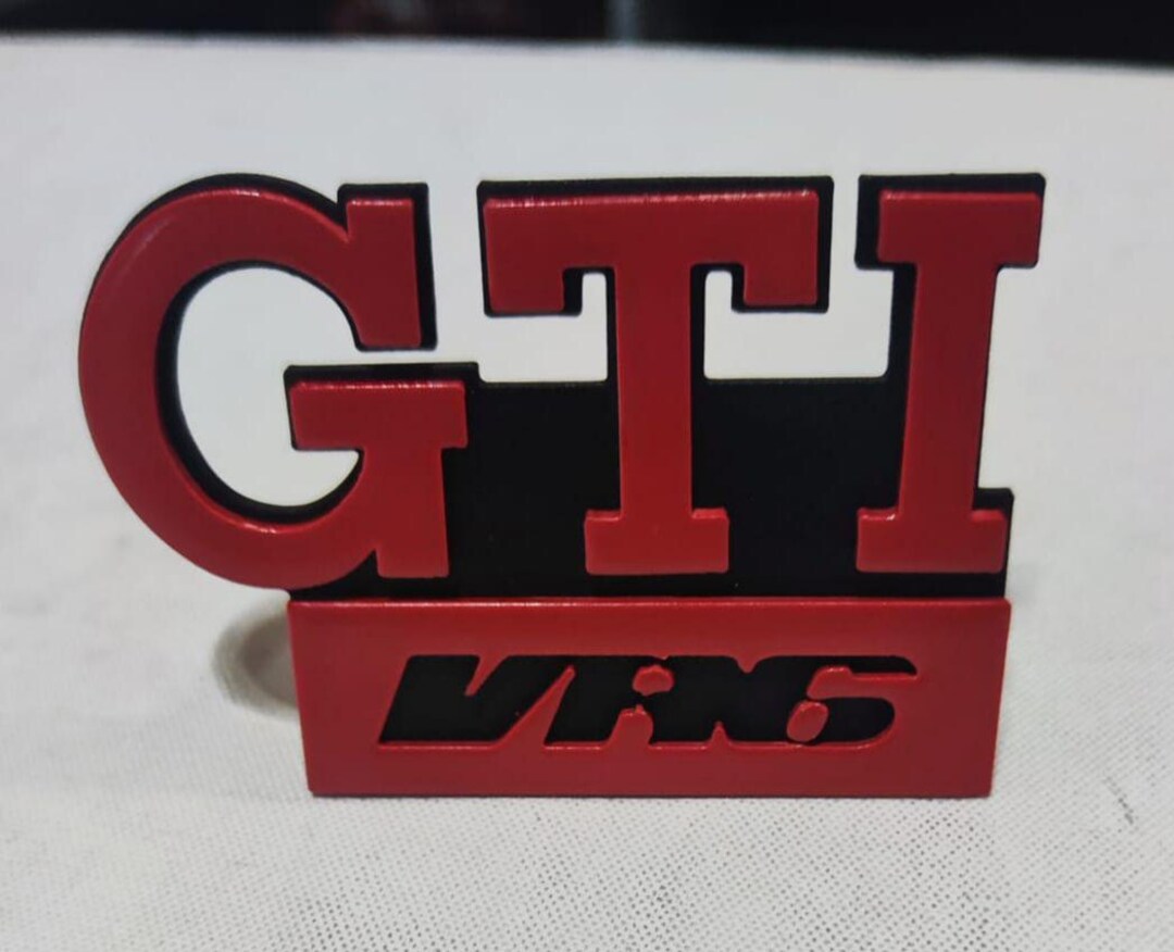 VW Golf MK1 MK2 GTI VR6 Red Front Grille Badge Emblem Sign - Etsy