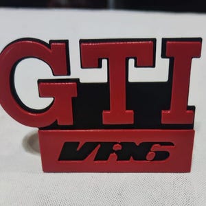 VW Golf MK1 MK2 GTI VR6 Red Front Grille Badge Emblem Sign - Etsy