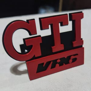 VW Golf MK1 MK2 GTI VR6 Red Front Grille Badge Emblem Sign - Etsy
