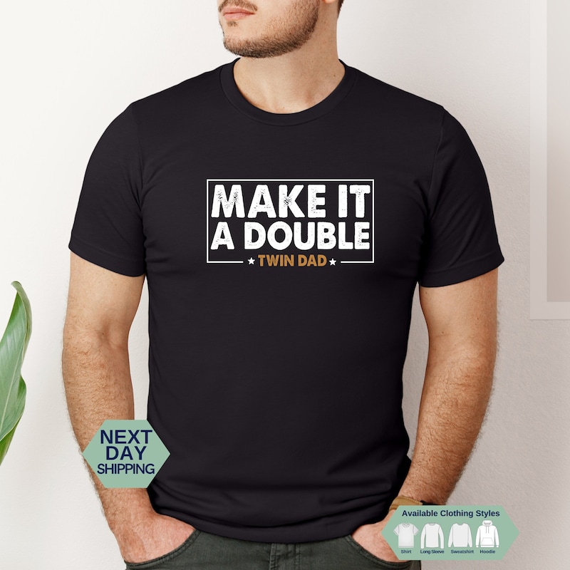 Dad of Twins Tshirt - Etsy