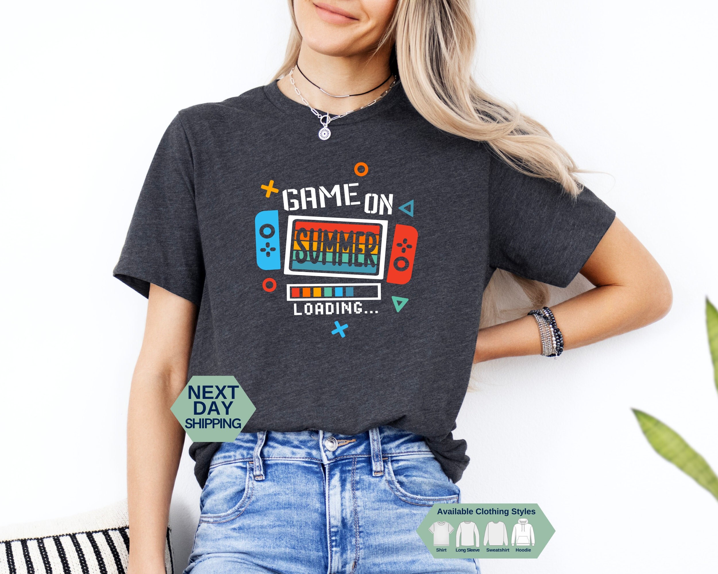 Game on Summer Loading Shirt, Last Day of School Sweatshirt, Boys ...