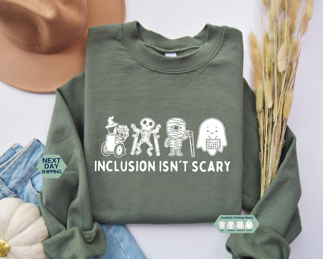 Inclusion Isn't Scary Halloween Shirt, SLP Halloween Hoodie, Halloween ...