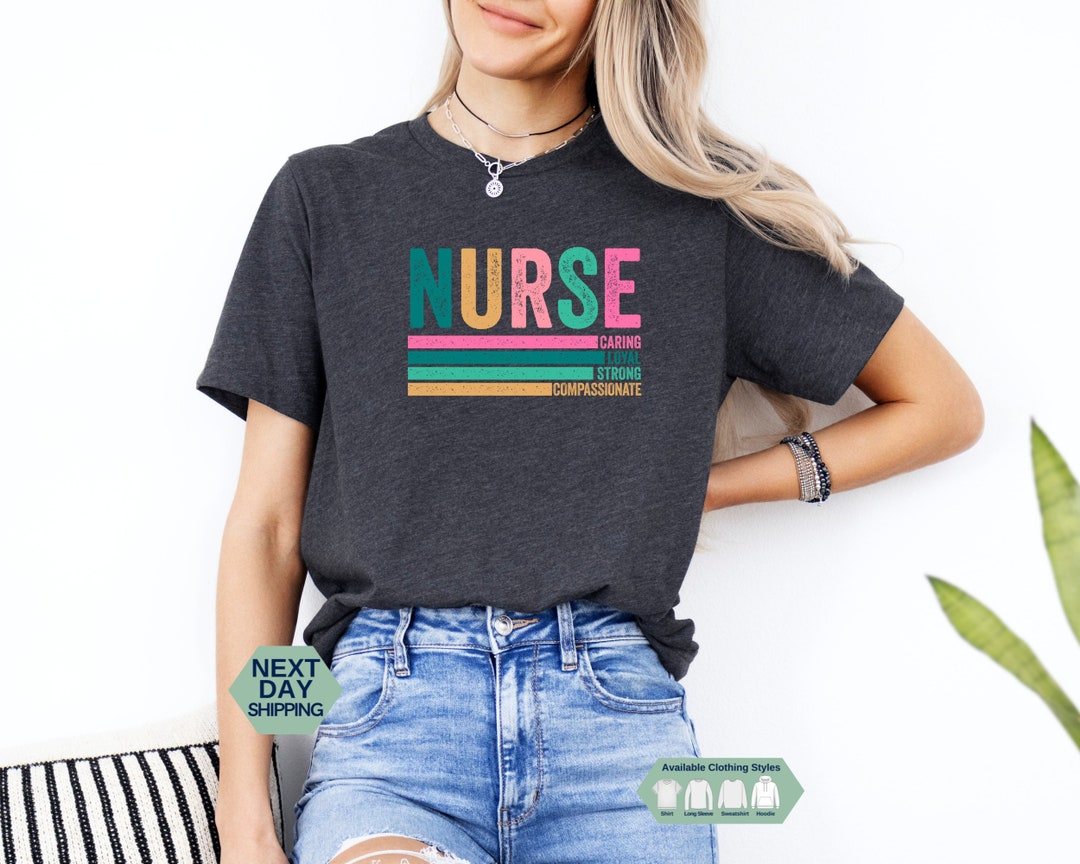 Retro Nurse Shirts, RN Shirts, Nurses Caring Sweatshirt, Nurse Week ...