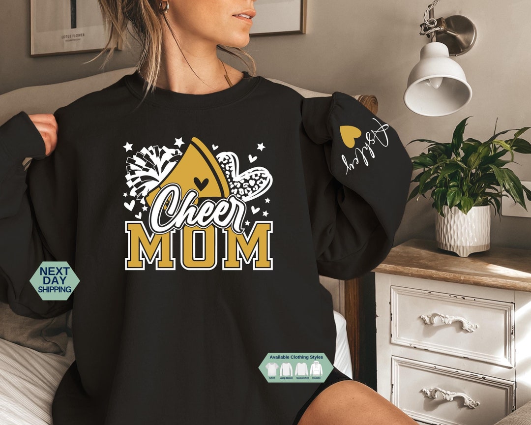 Custom Cheer Mom Sweatshirt, Cheer Mom Hoodie, Cheerleader Mom Sweater ...