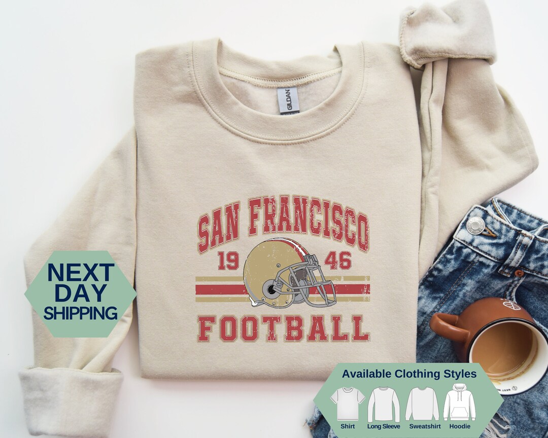 San Francisco Football Vintage Style Sweatshirt, San Francisco Football ...