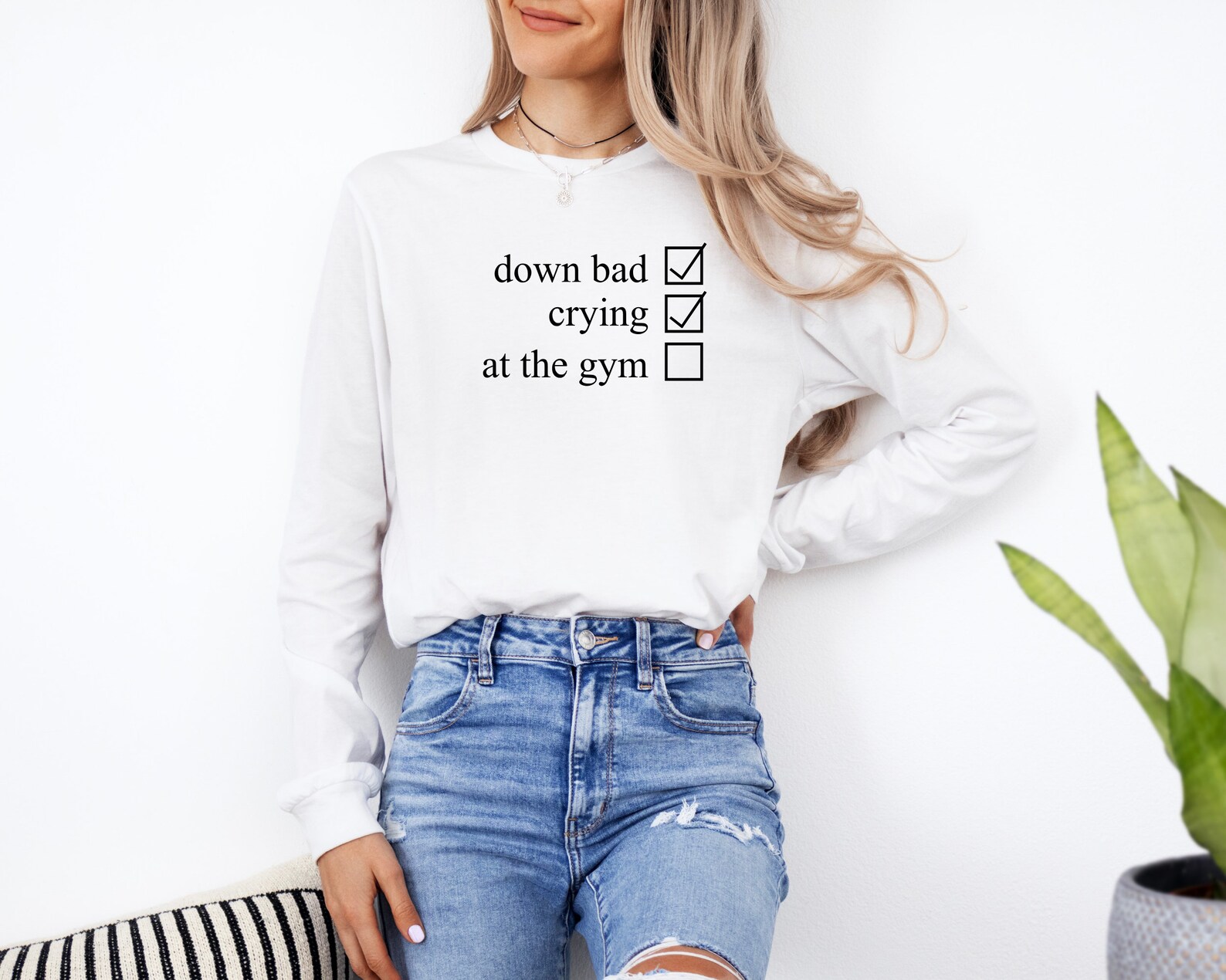 Crying at the Gym Sweatshirt, Down Bad Shirt, Unisex Hoodie, Gym Shirt ...