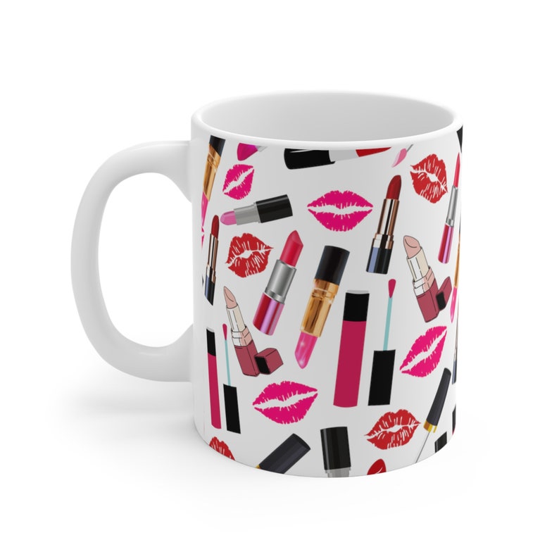 Makeup Mug, Lip Color Themed Gift Mug, Makeup Artist Mug, Beauty Mug ...
