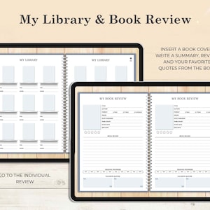 Digital Reading Journal, Reading Planner, Reading Tracker, Book Tracker ...