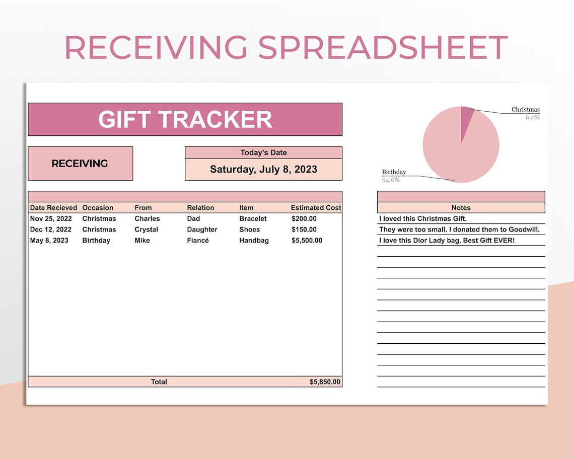 Gift Tracker Bundle Gift Planner Fillable and Printable - Etsy