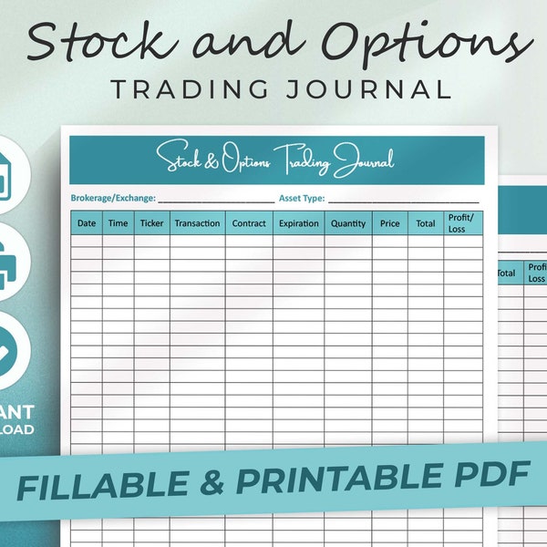 Trading Journal Template - Etsy