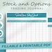Stock and Options Trading Journal, Fillable, Printable, Transaction ...