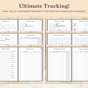 Digital Reading Journal, Reading Planner, Reading Tracker, Book Tracker ...