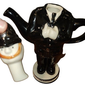 VTG L. Ed Tony Carter England 4-5 Cup Novelty Tea Pot Policeman Bobby ...