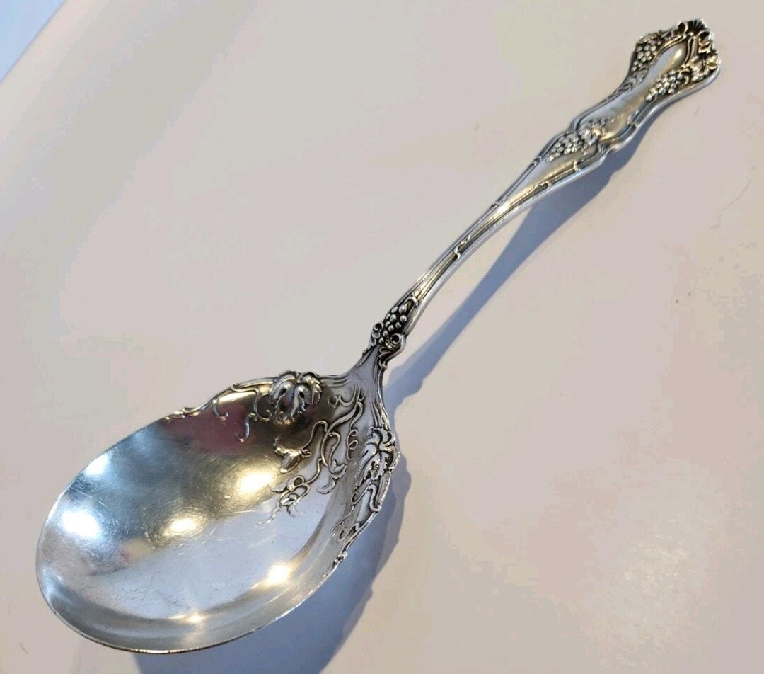 ROGERS BROS Antique Grape XS Triple Silverplate Berry / Dessert Spoon ...
