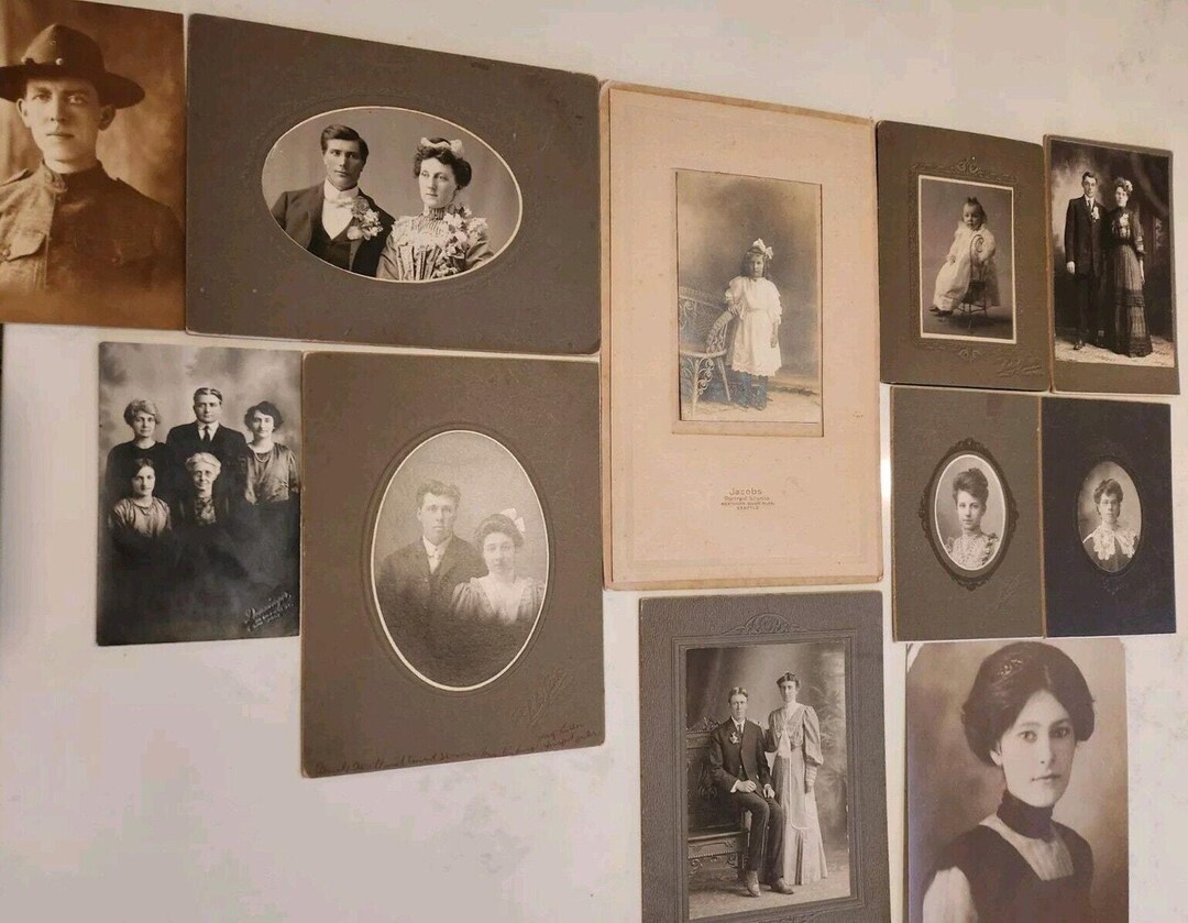 Lot of 11 Antique CDV Cartes De Visite Old Photographs Photos 1800's ...