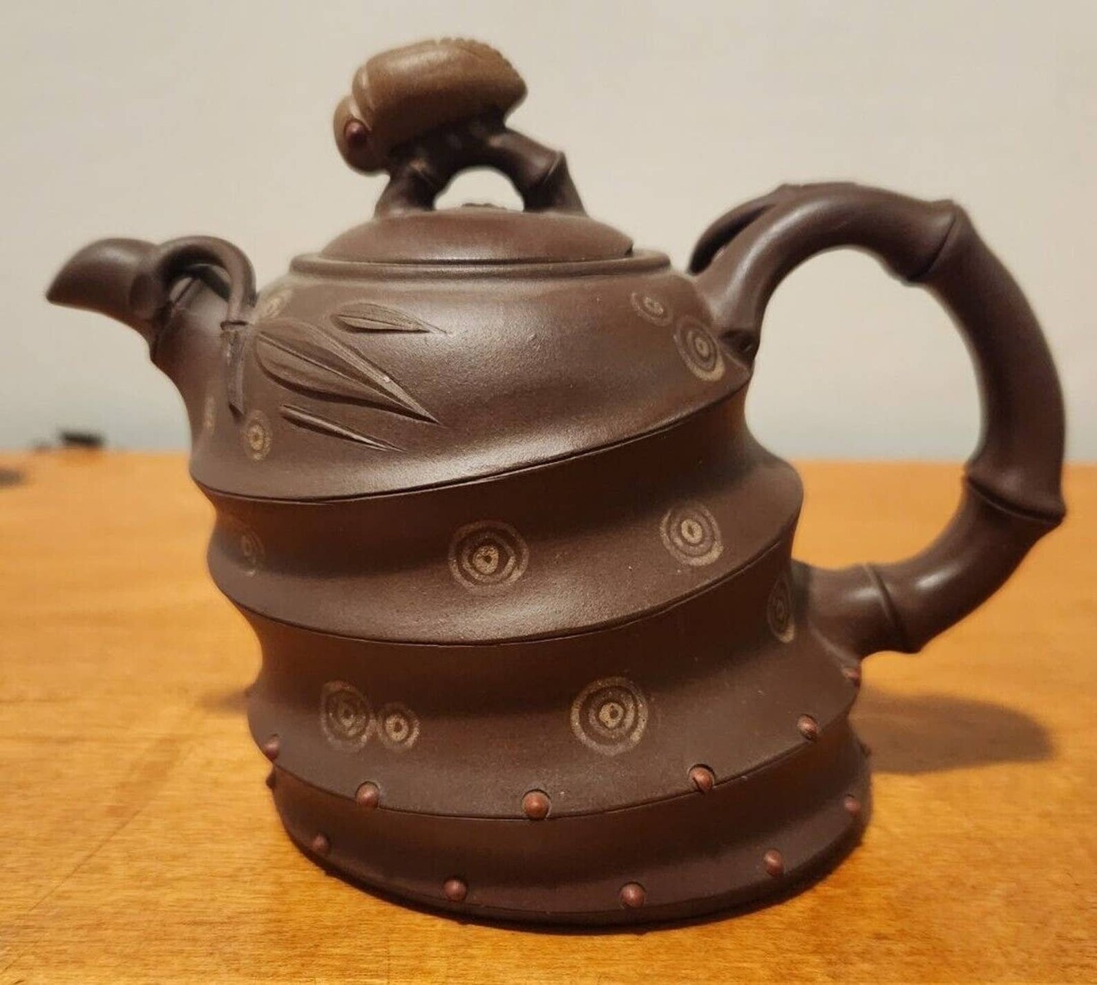 Vtg 70's Yixing Zisha Purple Clay Tree Trunk Teapot W - Etsy