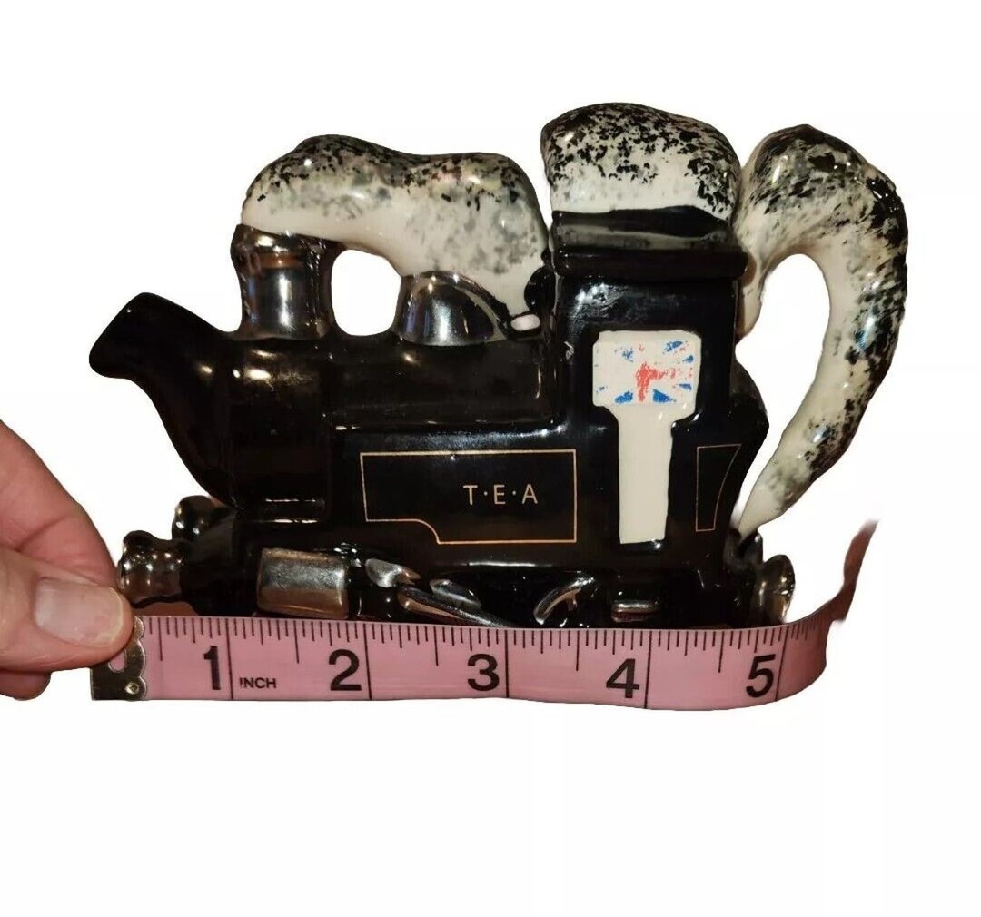 Hand Painted Novelty Teapot 1950's Steam Locomotive Train ~ 1 Cup ...