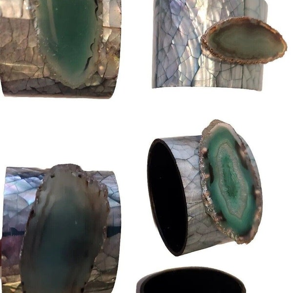 Agate Napkin Rings - Etsy