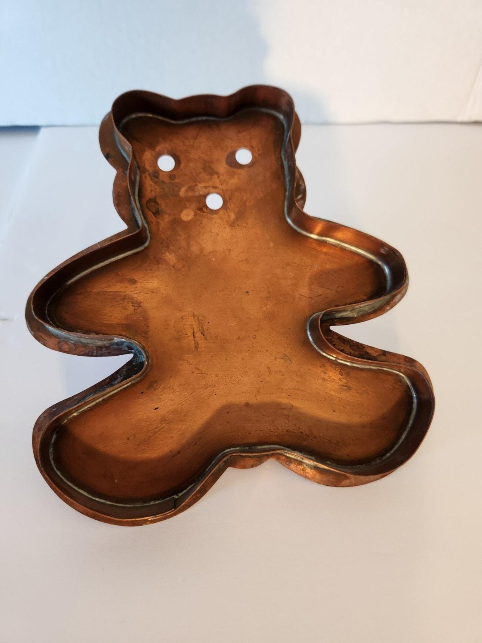 Vtg Cape Cod Copper Works Large Copper Teddy Bear Cookie Cutter ...