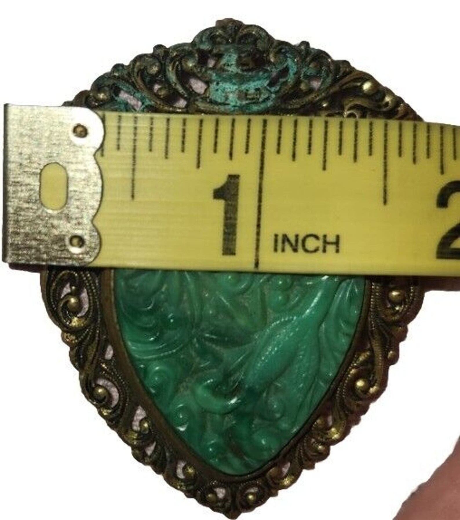 Vintage Chinese Carved Faux Jade Bird Brooch Pin Pendant Filigree - Etsy