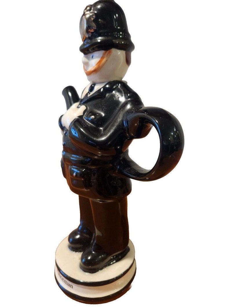 VTG L. Ed Tony Carter England 4-5 Cup Novelty Tea Pot Policeman Bobby ...