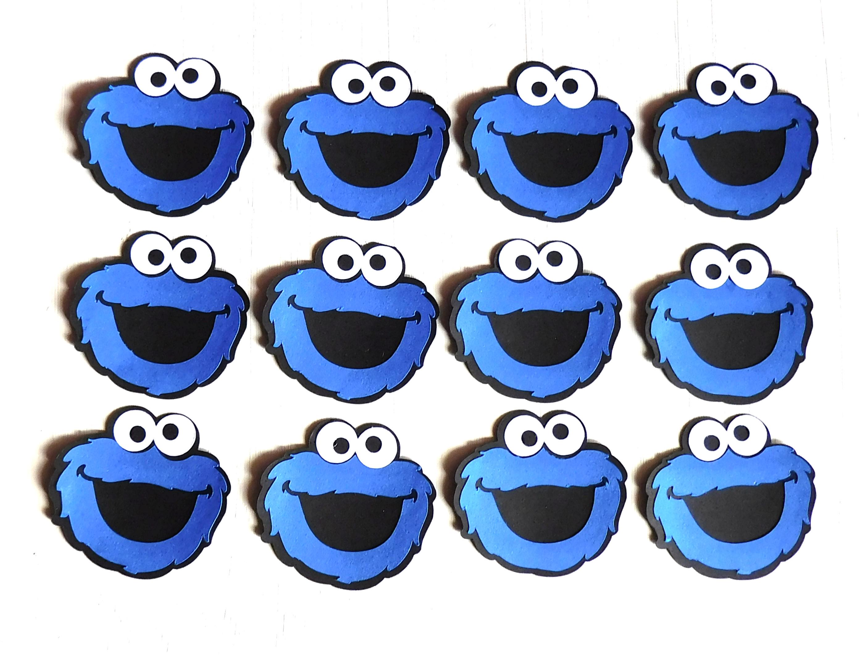 Nostalgic Blue Monster Die Cut 2" (2 Inch) Party Favors | Set of 12 ...