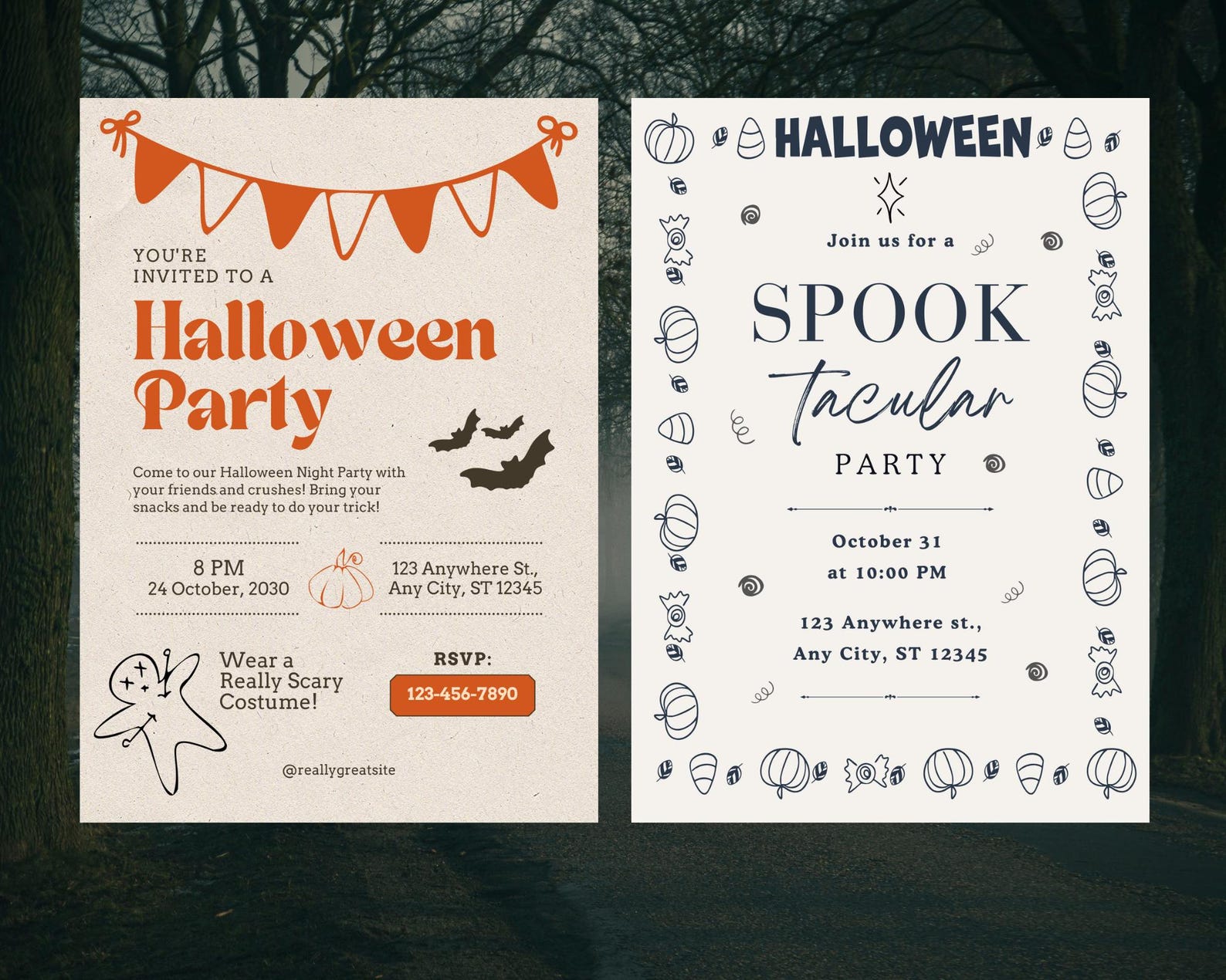 Hand-drawn Halloween Clipart Bundle – 70 PNG & SVG Graphics (digital ...