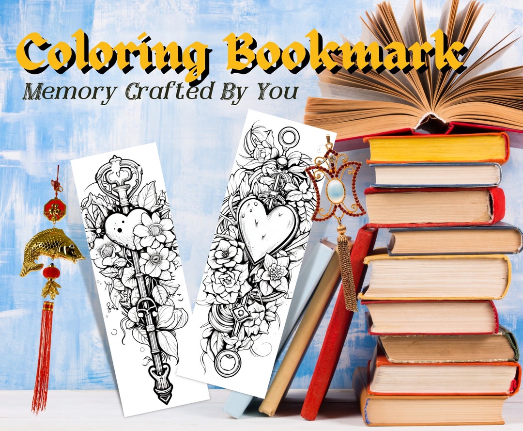 Dark Twisted Fantasy Coloring Reader Bookmark, Key Lock Celtic Mandala ...