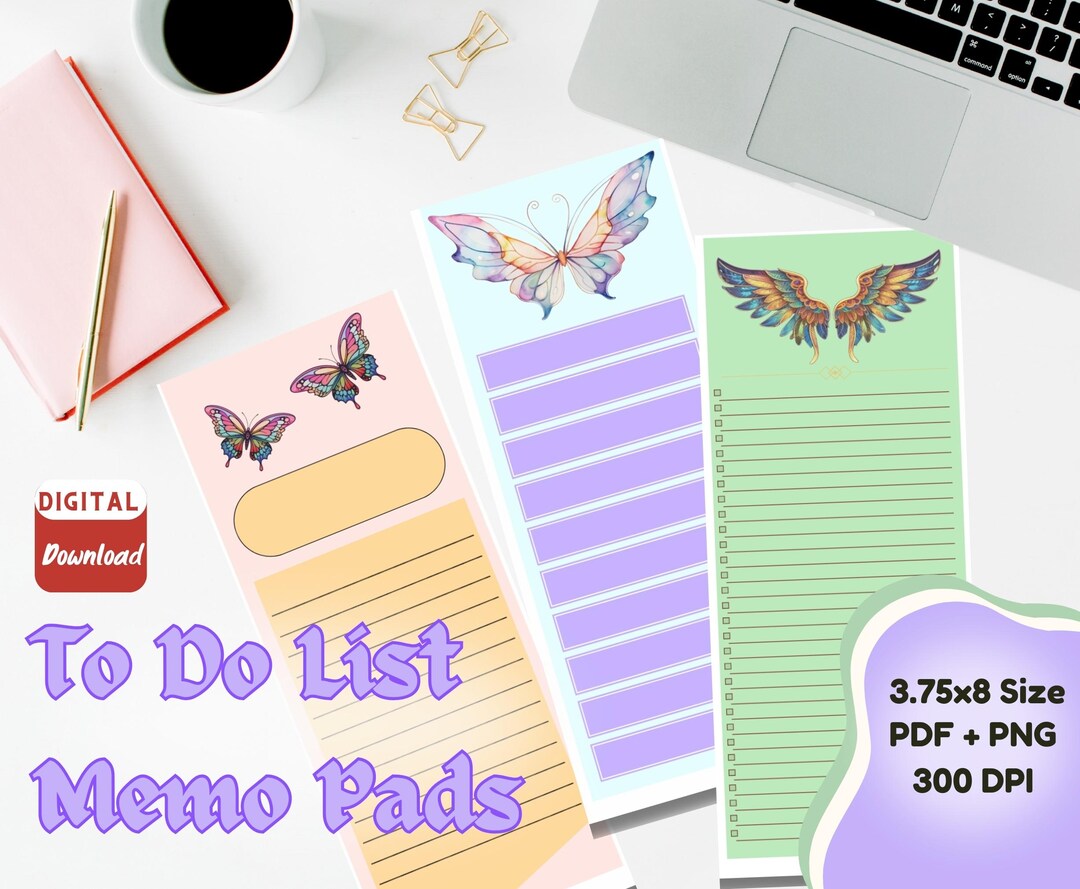 Butterfly Kawaii Memopads , Animal Notepad , Gif for Teacher , Note Pad ...