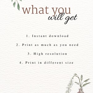 Floral Minimalist Daily Planner Printable , Digital Daily Undated ...