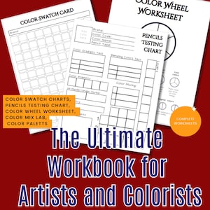 Color Theory Workbook Bundle , Coloring Swatch Charts, Pencil Testing ...