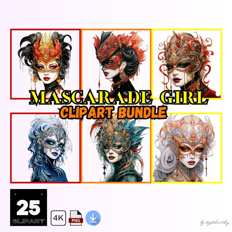 20 Mascarade Mask for Women Clipart , Halloween Clip Arts , PNG and SVG ...