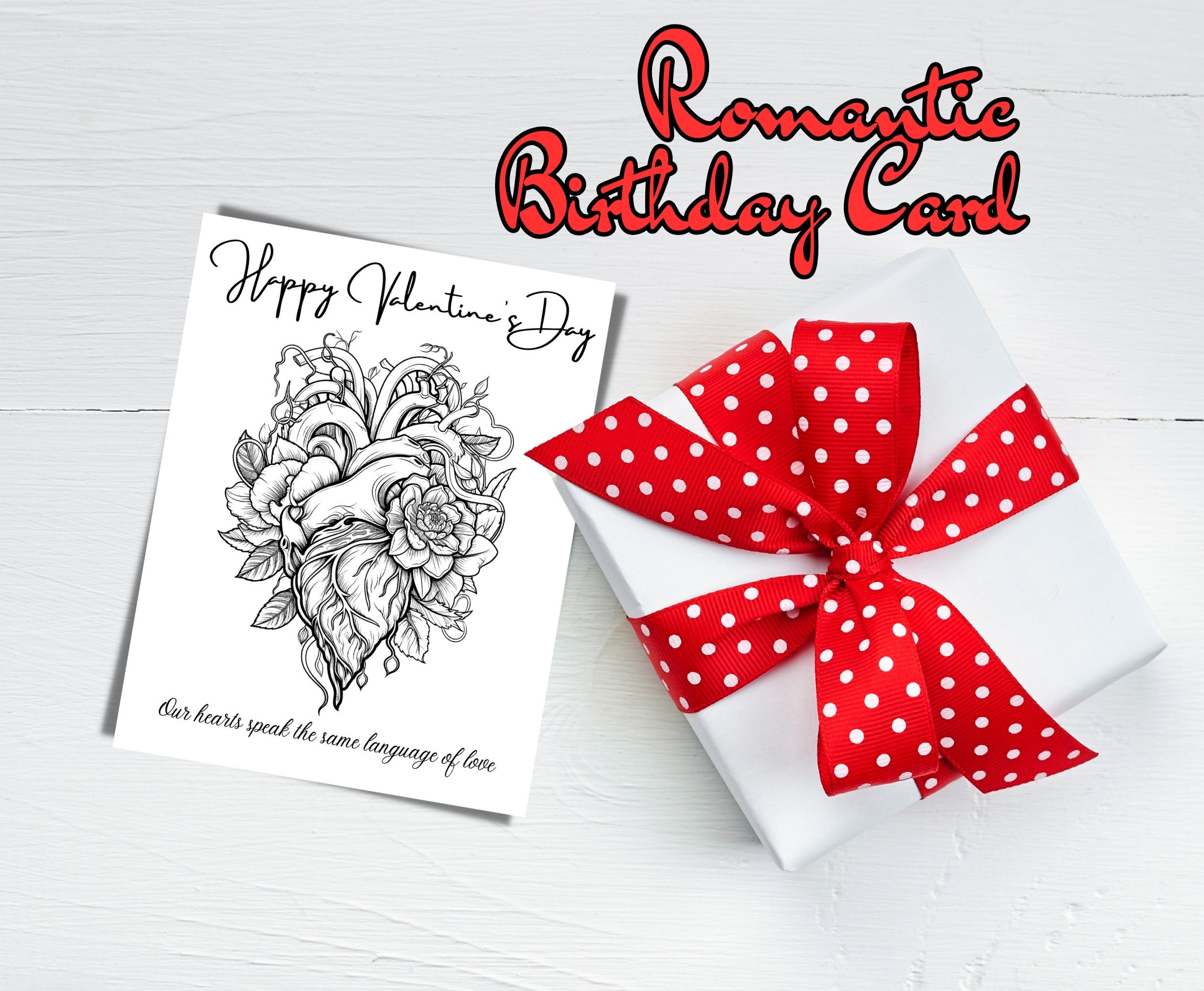 Valentine Day Love Printable Card Note, Digital Girlfriend Post Card ...