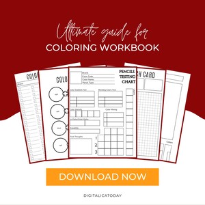 Color Theory Workbook Bundle , Coloring Swatch Charts, Pencil Testing ...