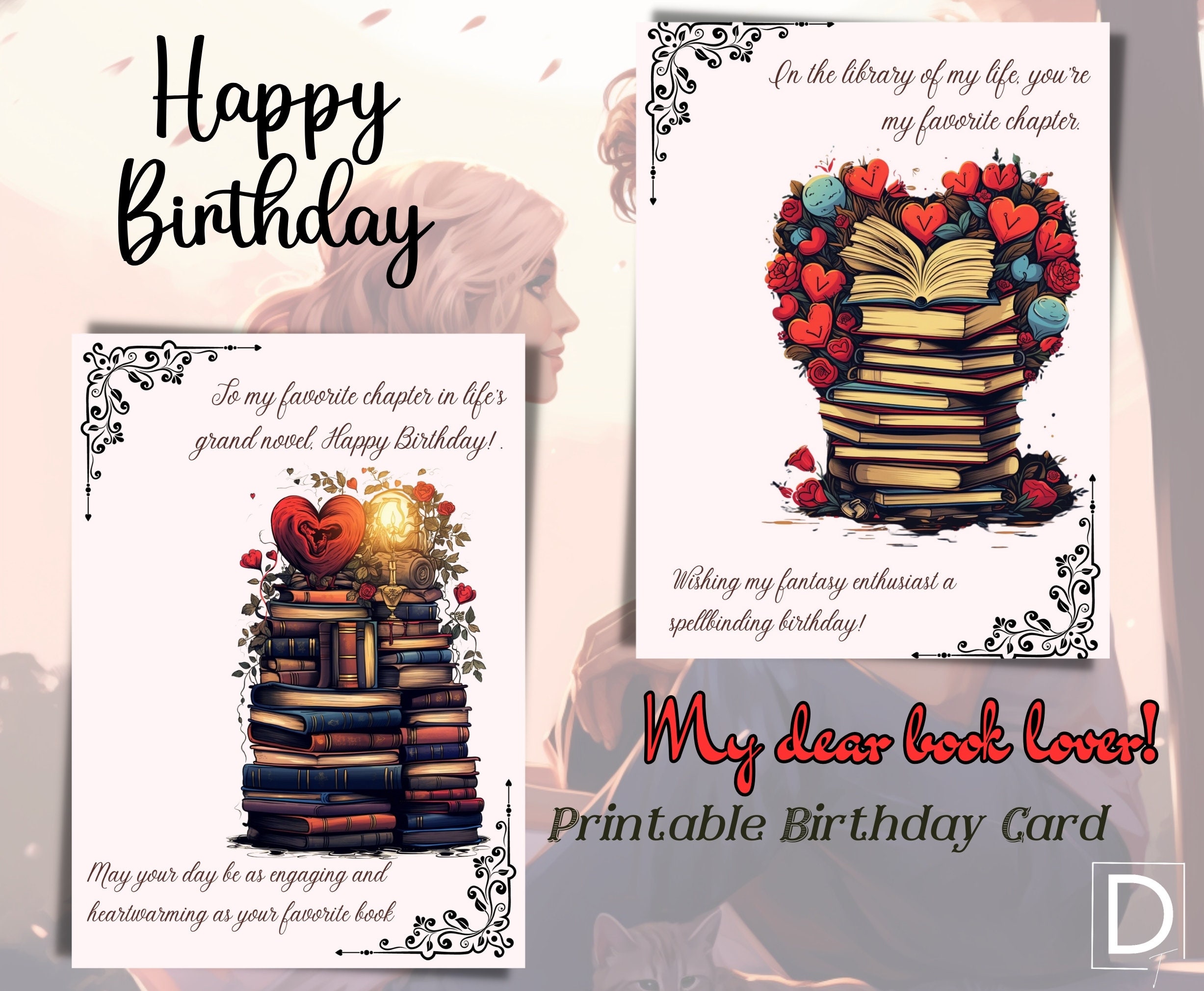 Valentine Happy Birthday Printable Card , Love Digital Bday Girlfriend ...